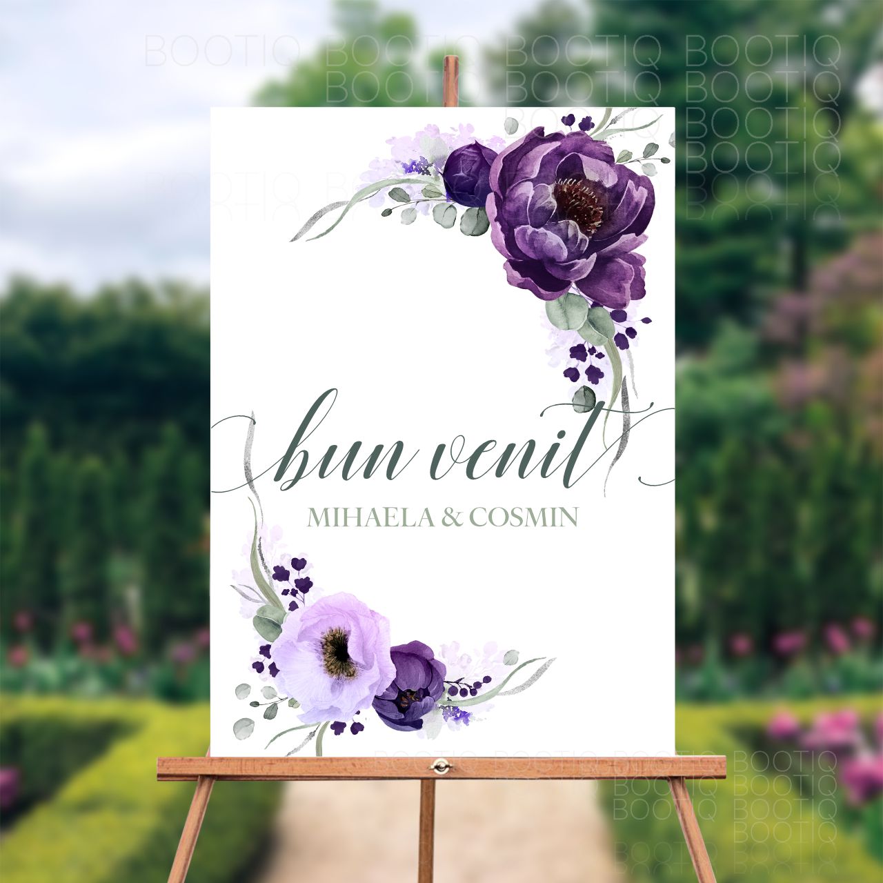 Violet Purple Wedding - Semn pentru Nunta personalizat simplu sau cu ...