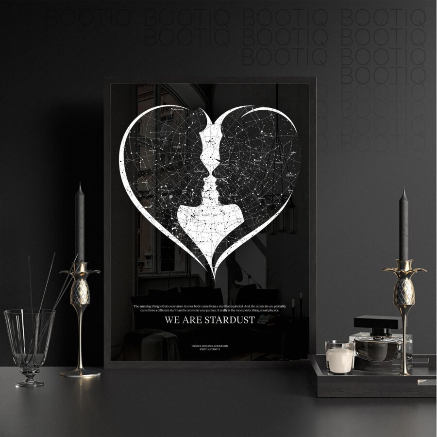 The Stardust Sky Map - Tablou personalizat cu harta stelelor ...